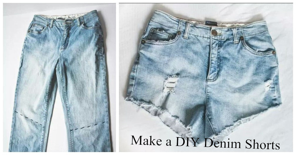 Old Material Transformation - Make a DIY Denim Shorts – BUYKUD